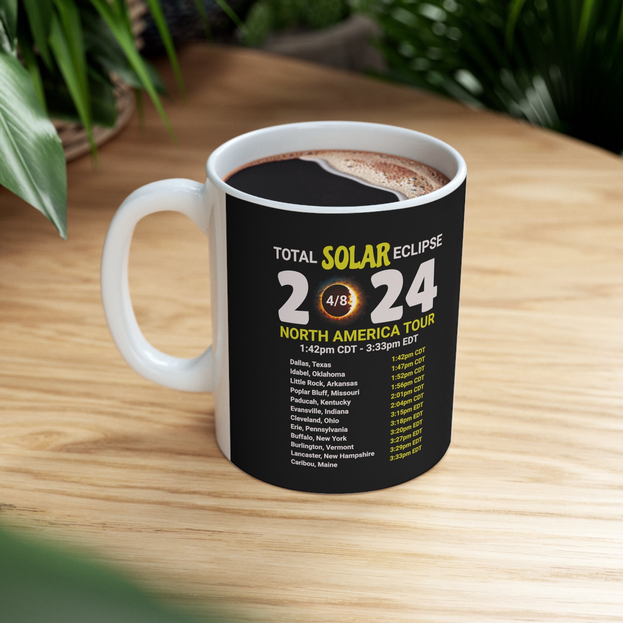 Solar Eclipse 2024 Mug, Eclipse Tour 2024 Mug, Gift for Space Fan sold ...