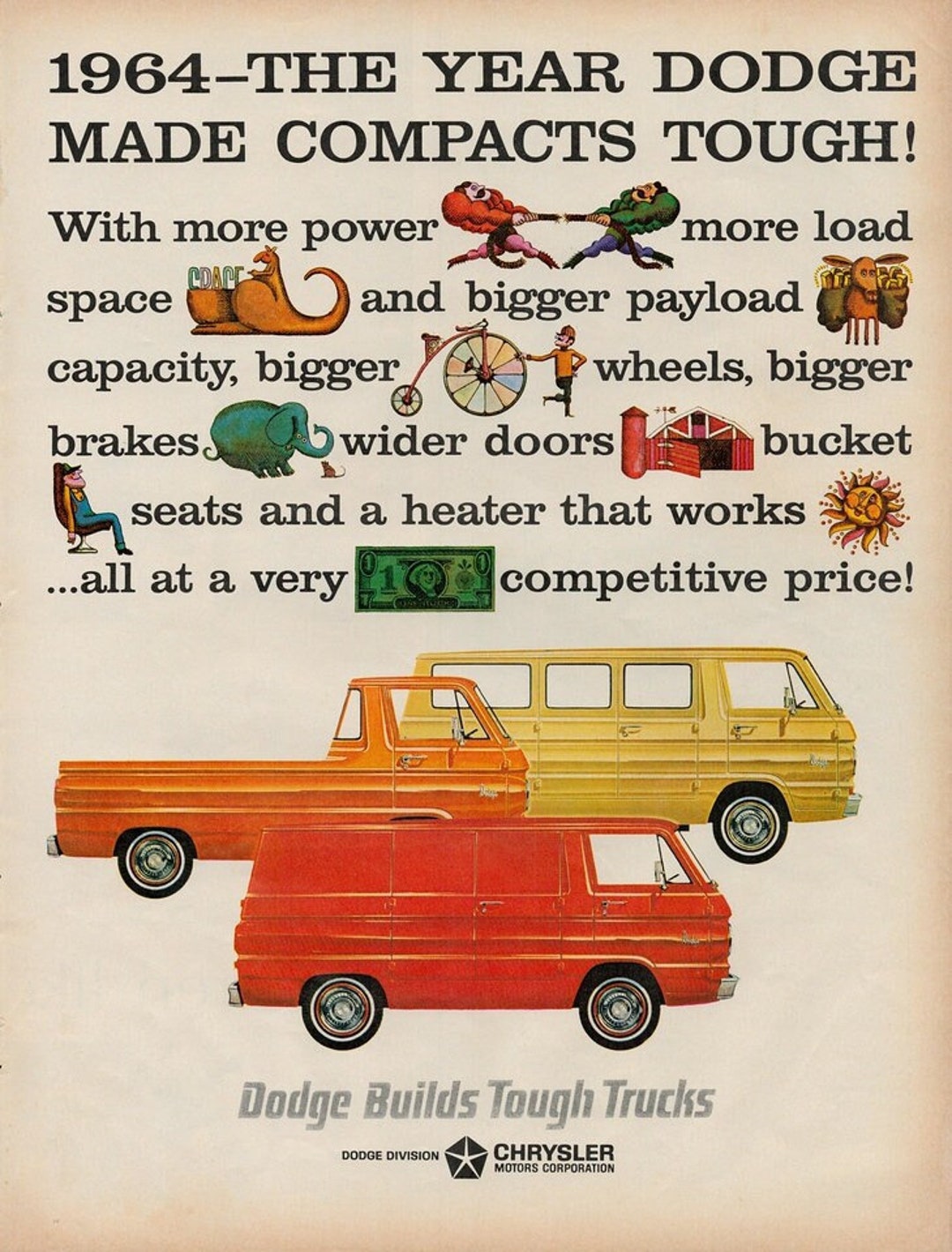 Dodge Vintage Ad, Ready to Frame, Retro, Wall Art, Advertisement, 8x10 ...