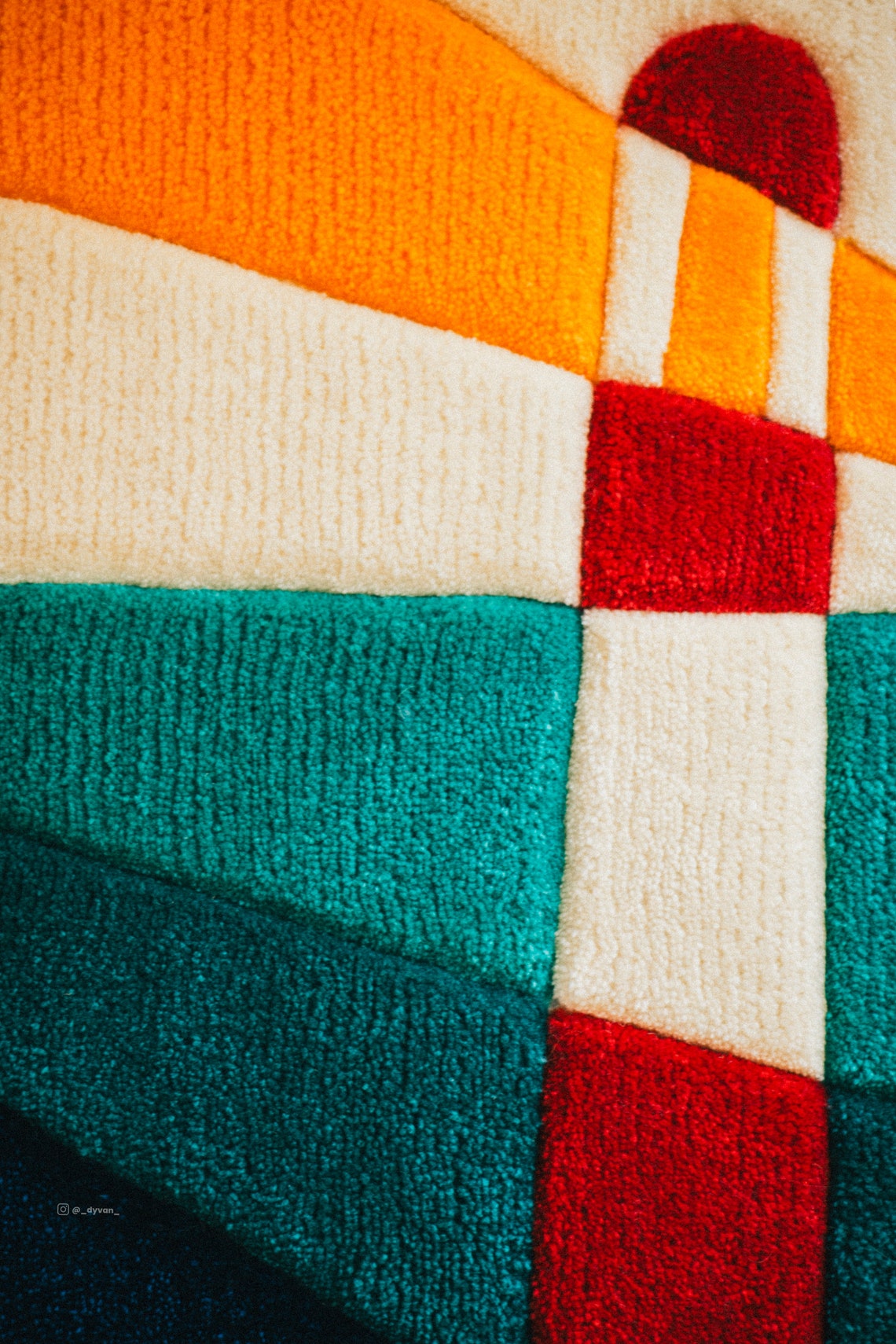 Seaside Inspired Tufted Rug L Lighthouse Motif L Handmade Soft & Fluffy ...