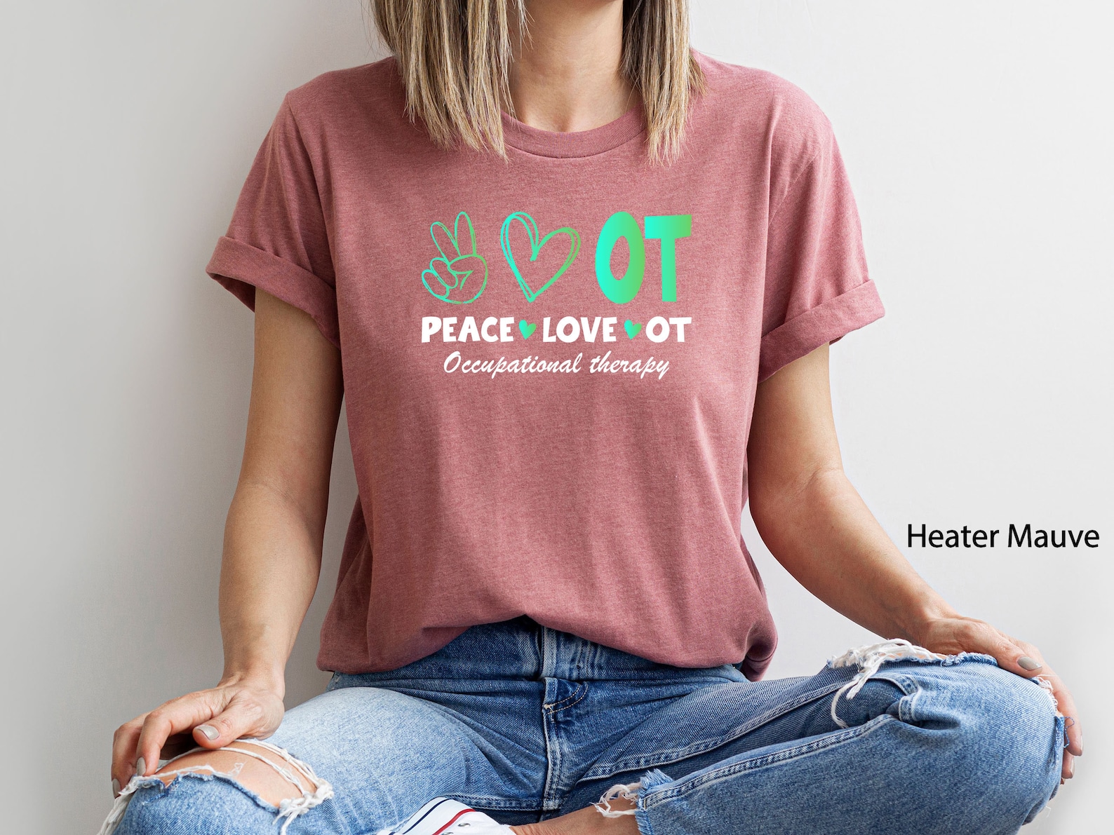 Occupational Therapy Shirt Peace Love Ot T-shirt - Etsy