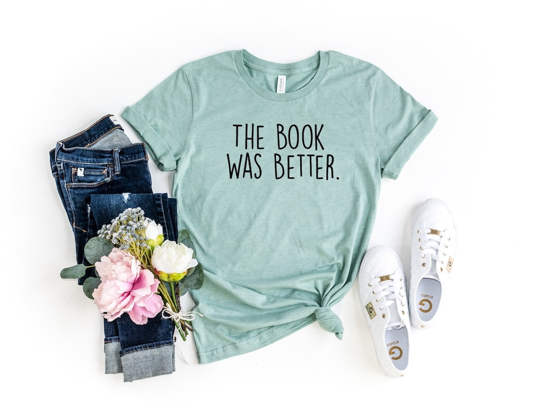 Chemise The Book Was Better, cadeau papa maman, chemise de lecture ...