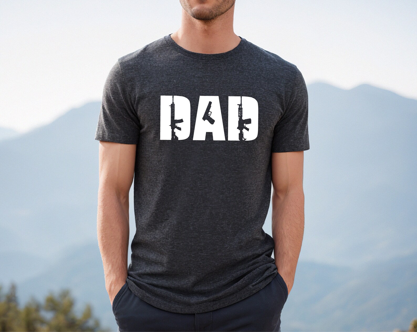Dad Guns Shirt, Guns T-shirt, Father's Day Gift, Gun Lover Dad Shirt ...