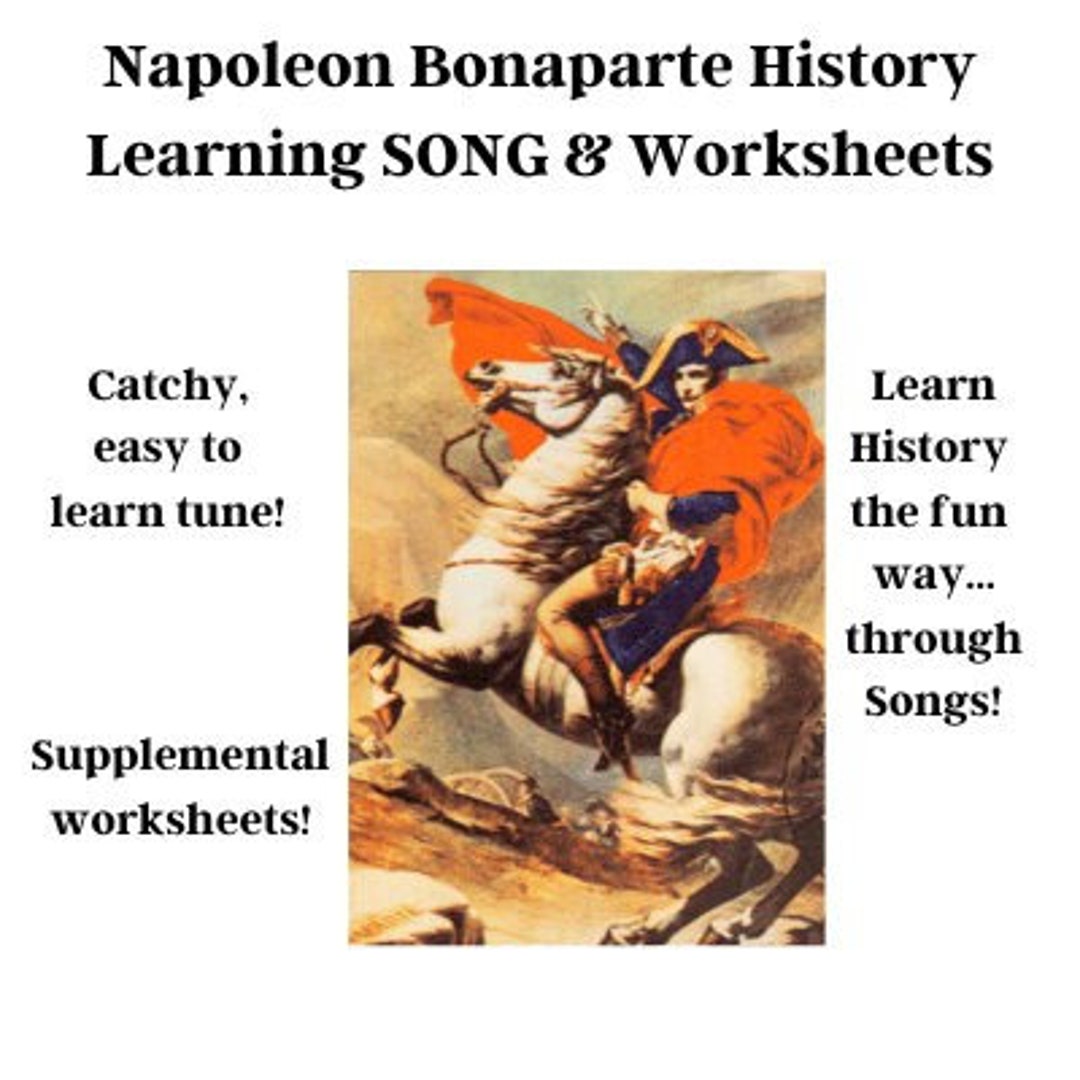 Napoleon Bonaparte History Learning SONG & Worksheets - Etsy
