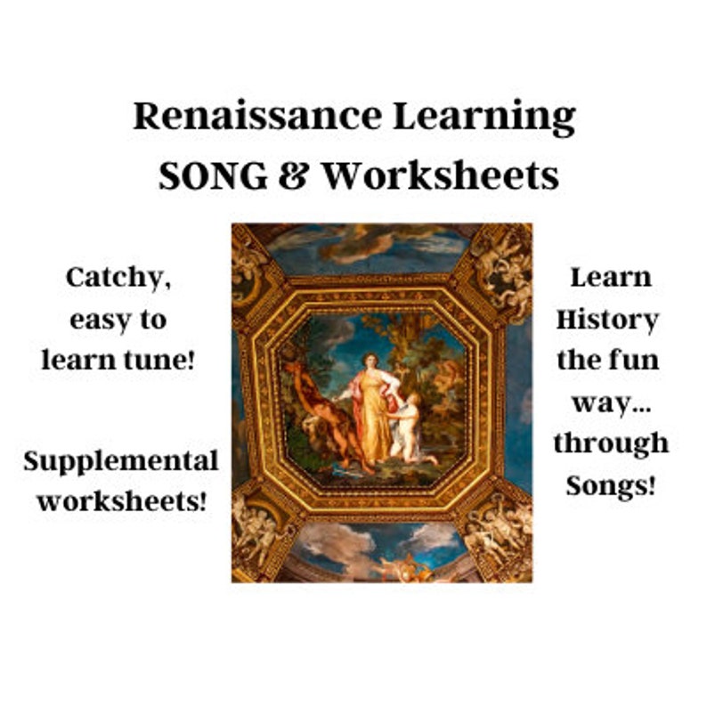 Renaissance History Learning SONG & Worksheets - Etsy