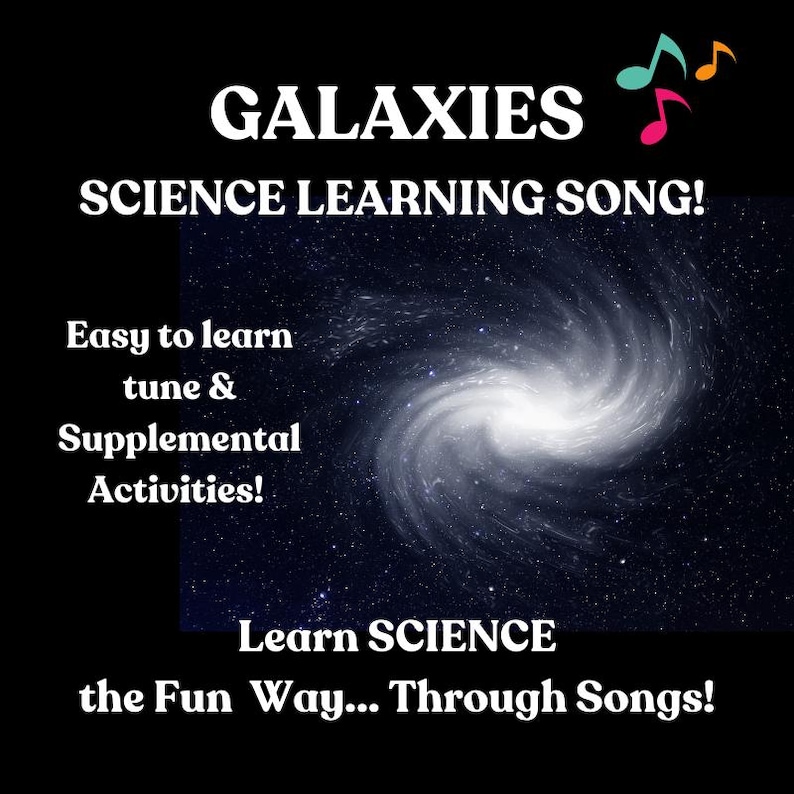Galaxies Science Learning SONG & Supplemental Activities - Etsy