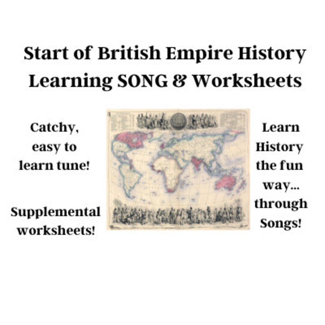 Start of the British Empire History Learning SONG & Worksheets - Etsy