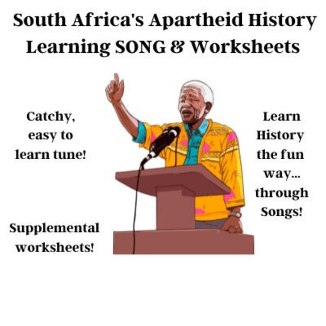 South Africa's Apartheid History Learning SONG and Worksheets - Etsy