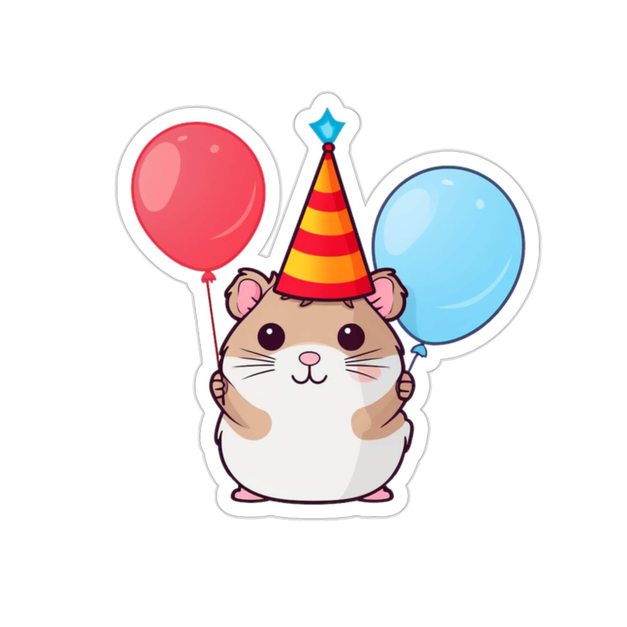 Hamster Happy Birthday Kiss-cut Sticker - Etsy