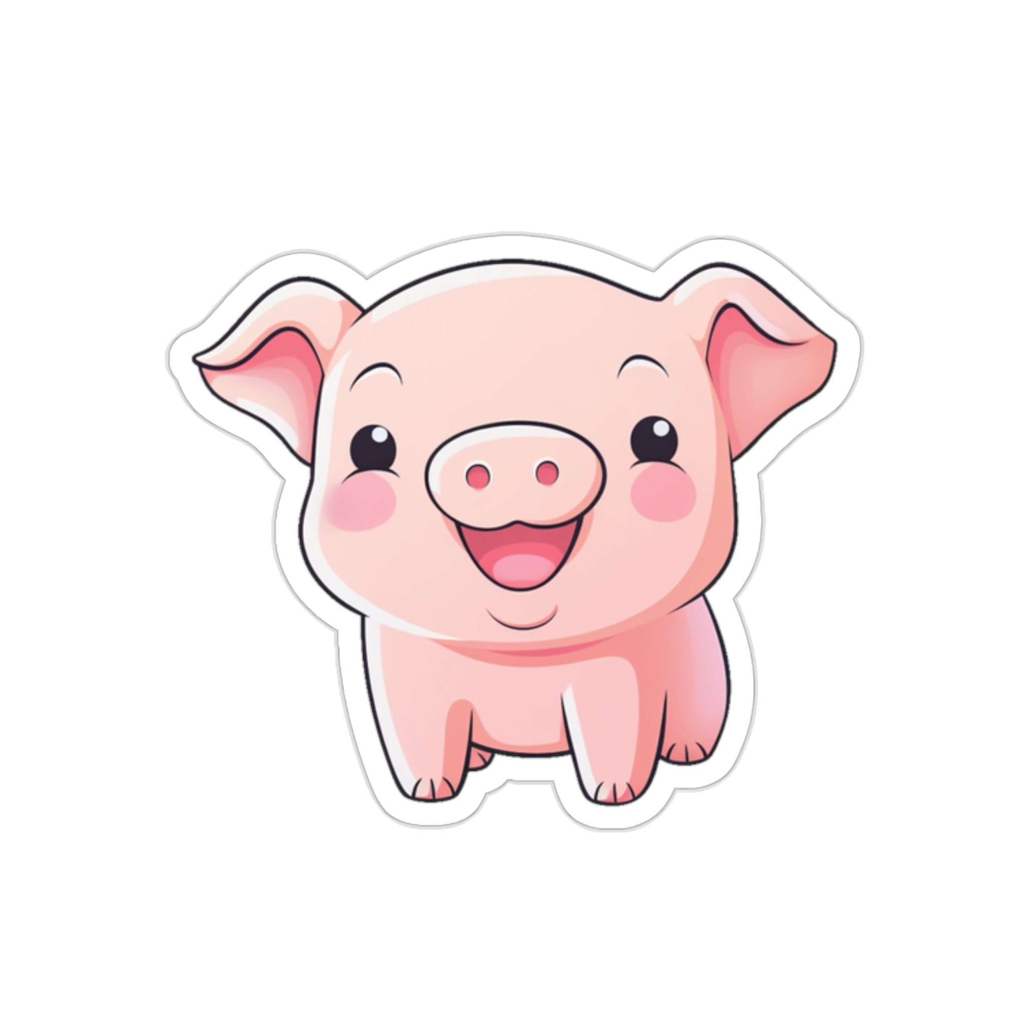 Cute Pig Sticker - Etsy
