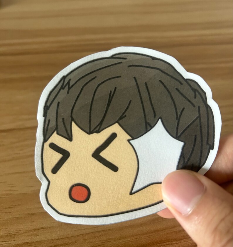 Funny Anime Sticker, Slapped Chibi Boy Sticker, Kawaii Anime Sticker ...