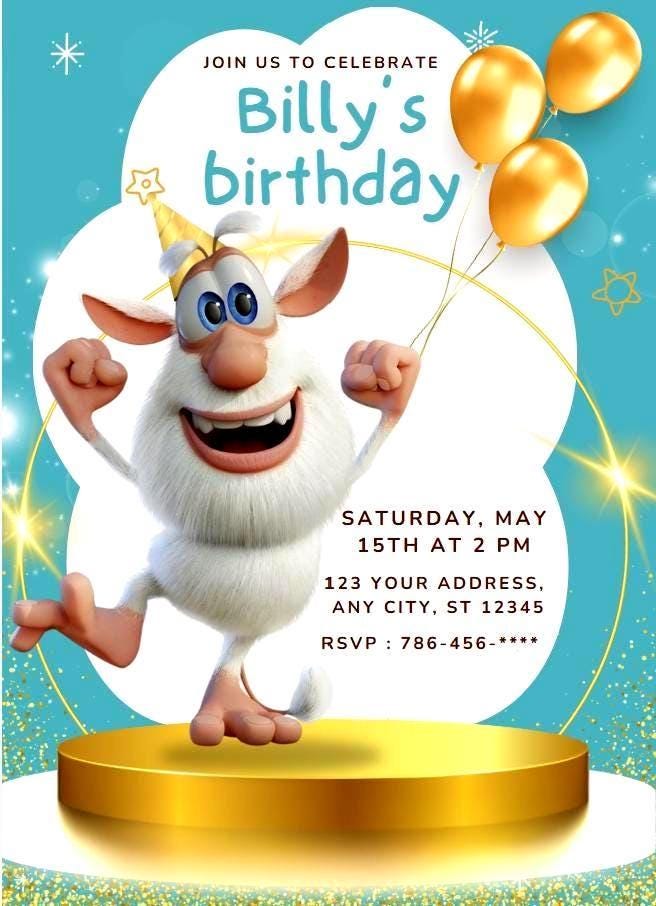 Booba Kids Birthday Invitation - Etsy