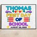 Canva Editable First Day of School Sign, Printable Back to School ...