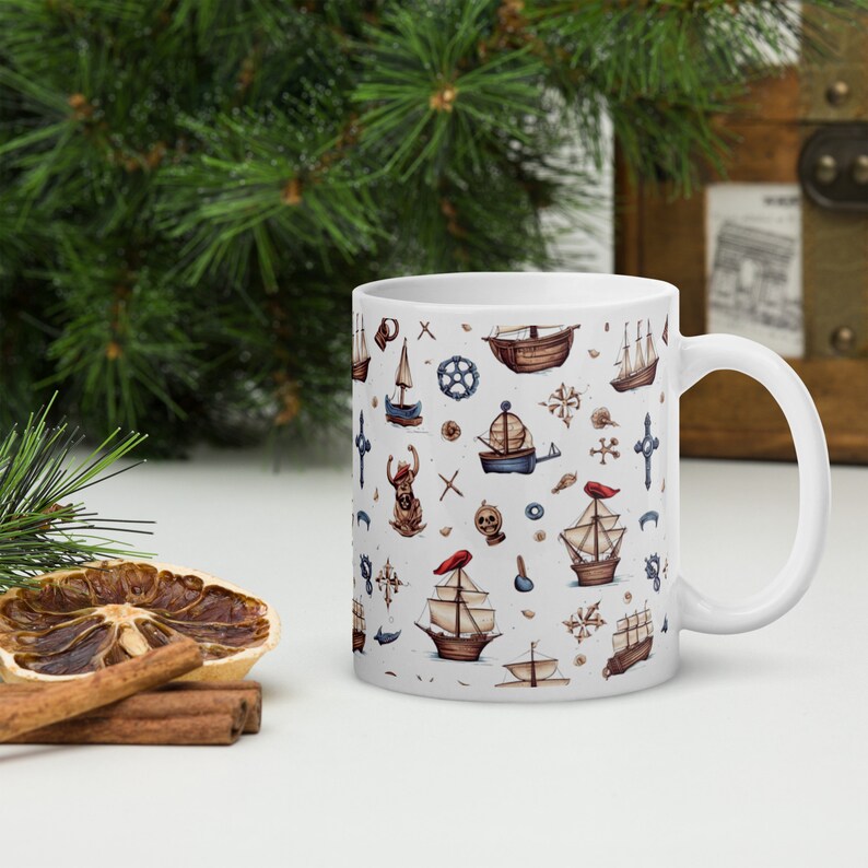 Pirate-themed Breakfast Mug Set - Nautical Adventure Coffee & Tea Cups ...