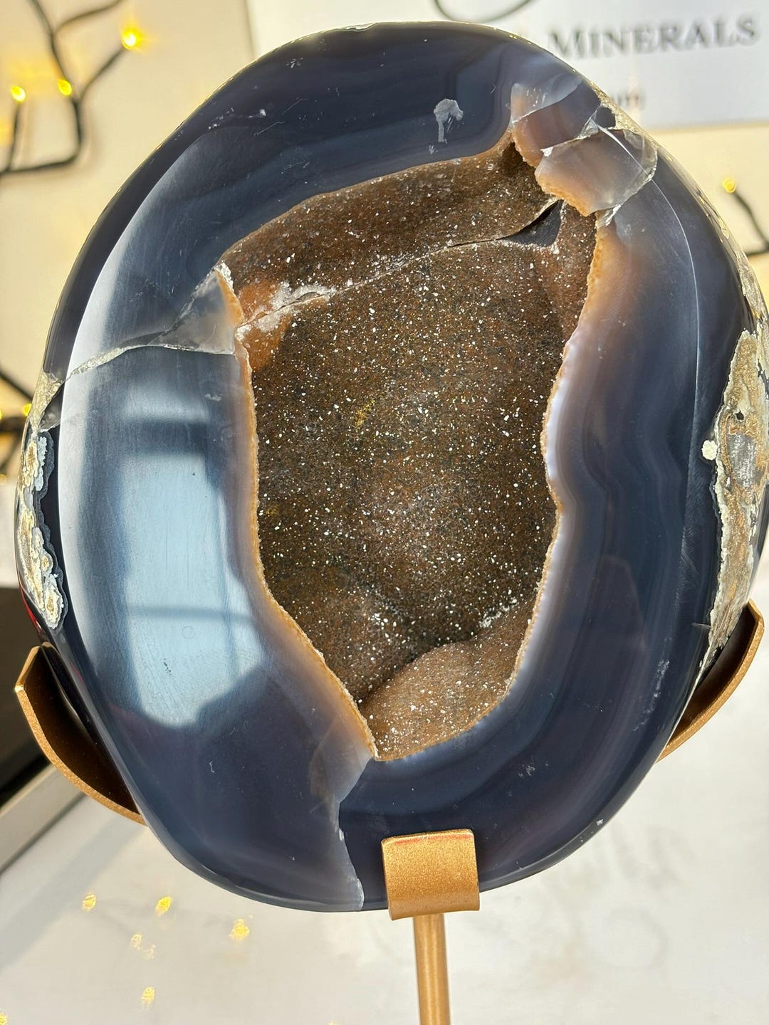 6lb Sugar Agate Geode on Custom Stand - Etsy