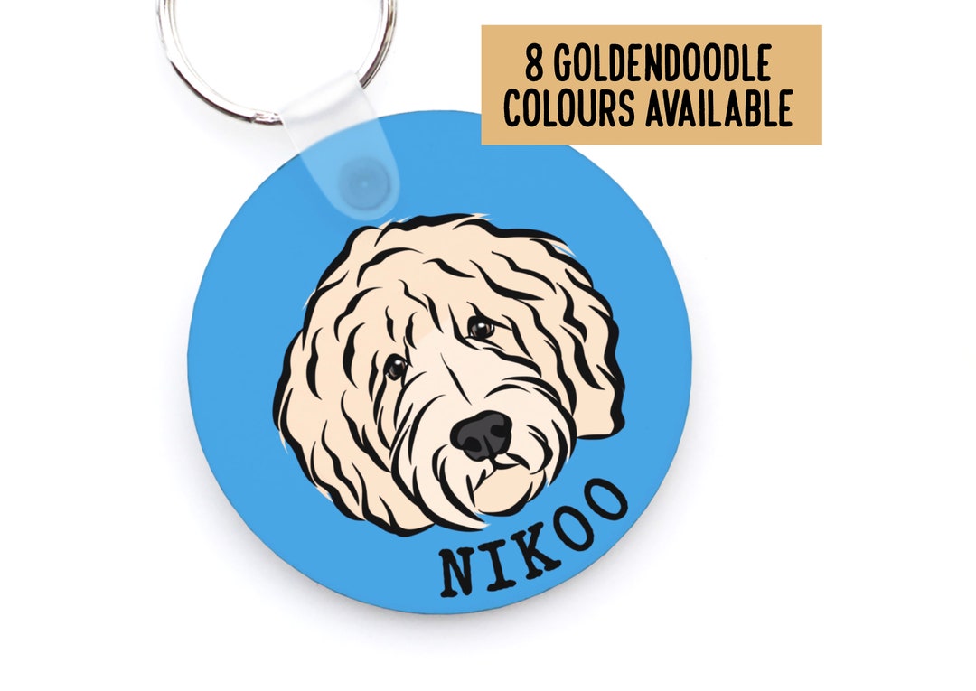Personalised Goldendoodle Keyring/ Custom Goldendoodle Owner Keychain ...