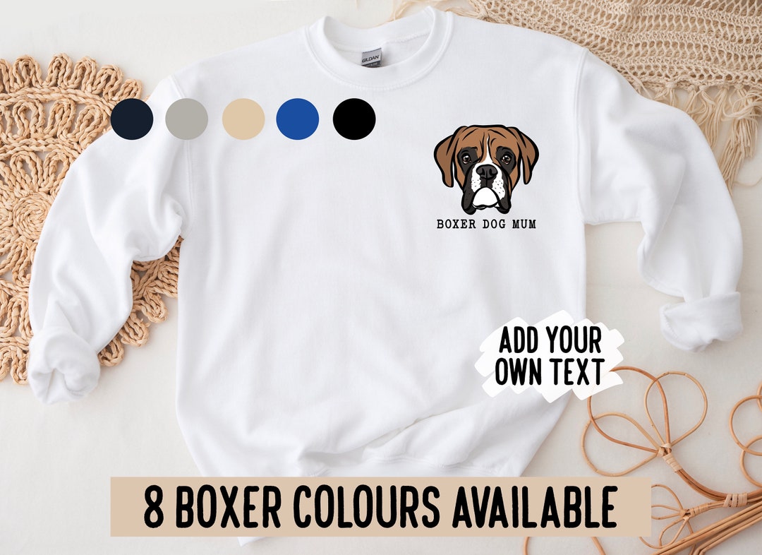 Boxer Dog Sweater/ Personalised Boxer Breed Face Jumper/ Large Dog ...