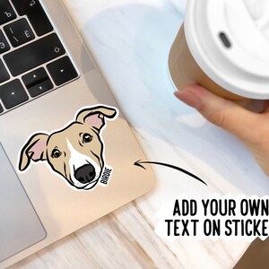 Personalised Whippet Stickers/ Custom Laptop Greyhound Stickers/ Dog ...