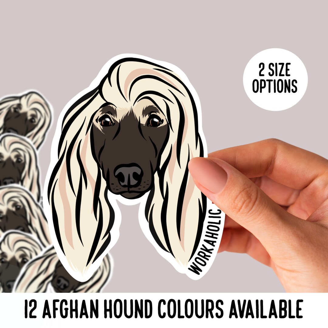 Afghan Hound Stickers/ Personalised Dog Name Die Cut Stickers/ Custom ...
