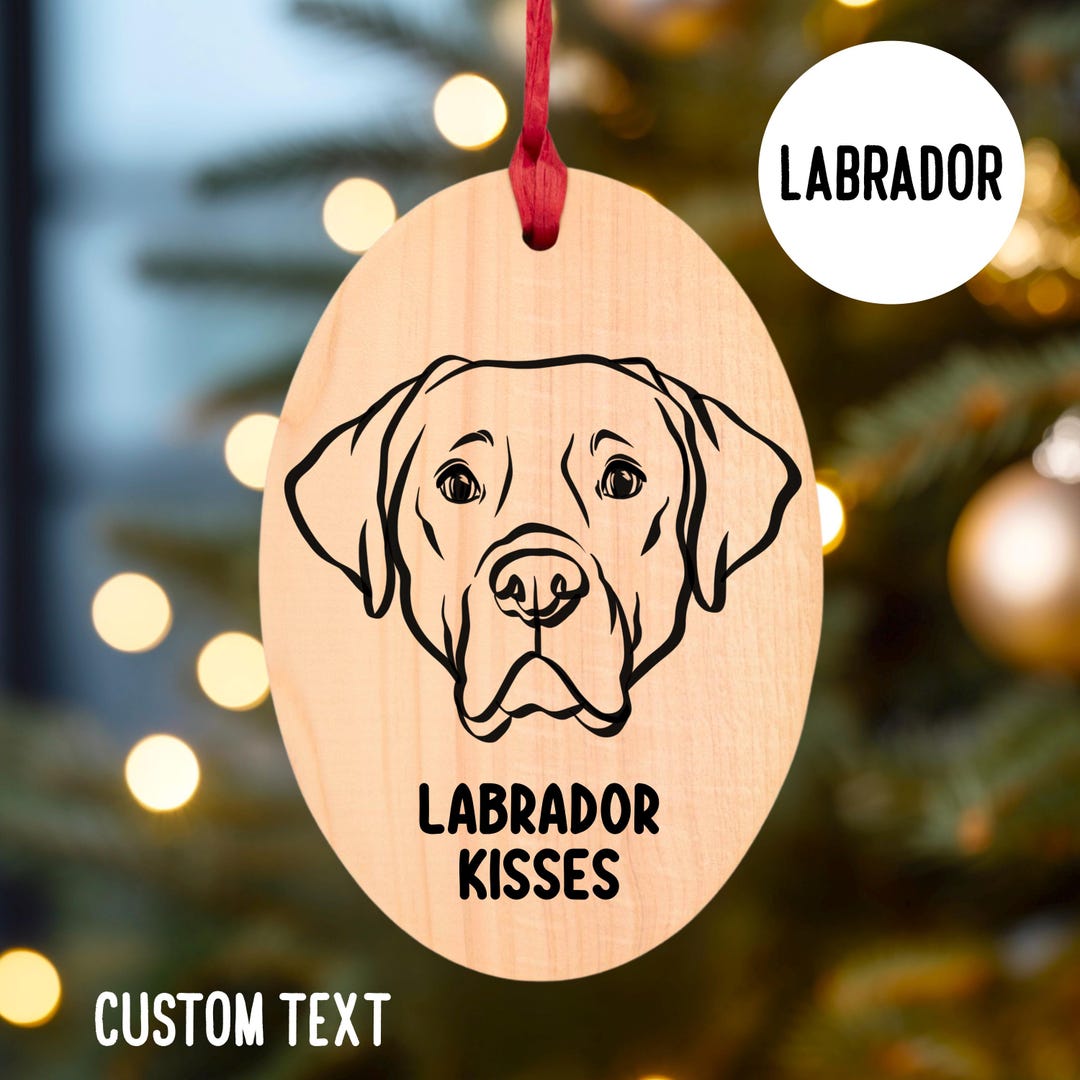 Labrador Dog Christmas Tree Ornament/ Custom Labrador Portrait Bauble ...