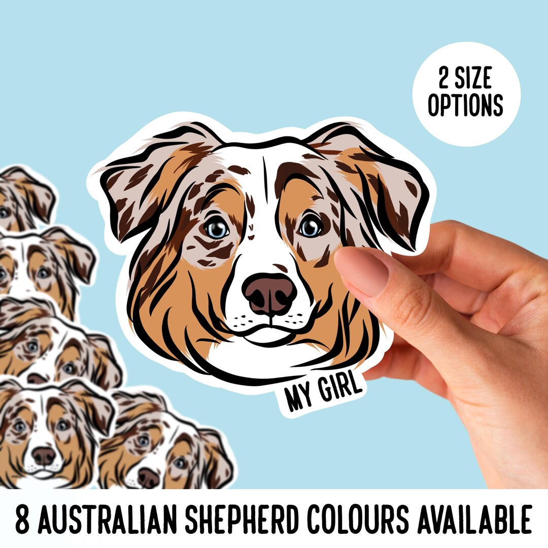 Personalized Australian Shepherd Sticker: Custom Dog Breed Die Cut ...