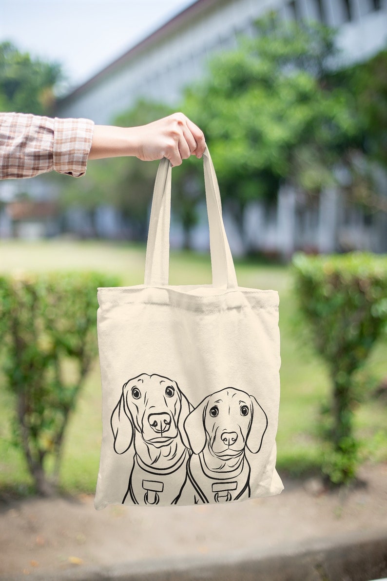 Personalised Dog Tote Bag/ Custom Pet Shopper Bag/ Minimalist - Etsy