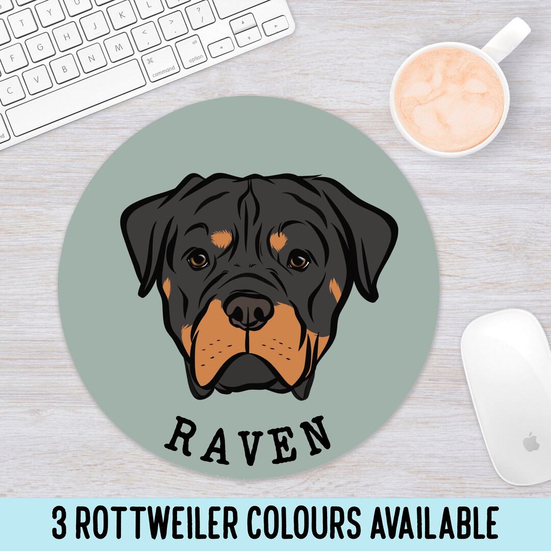 Personalized Rottweiler Dog Mouse Pad: Custom Breed Colors - Etsy