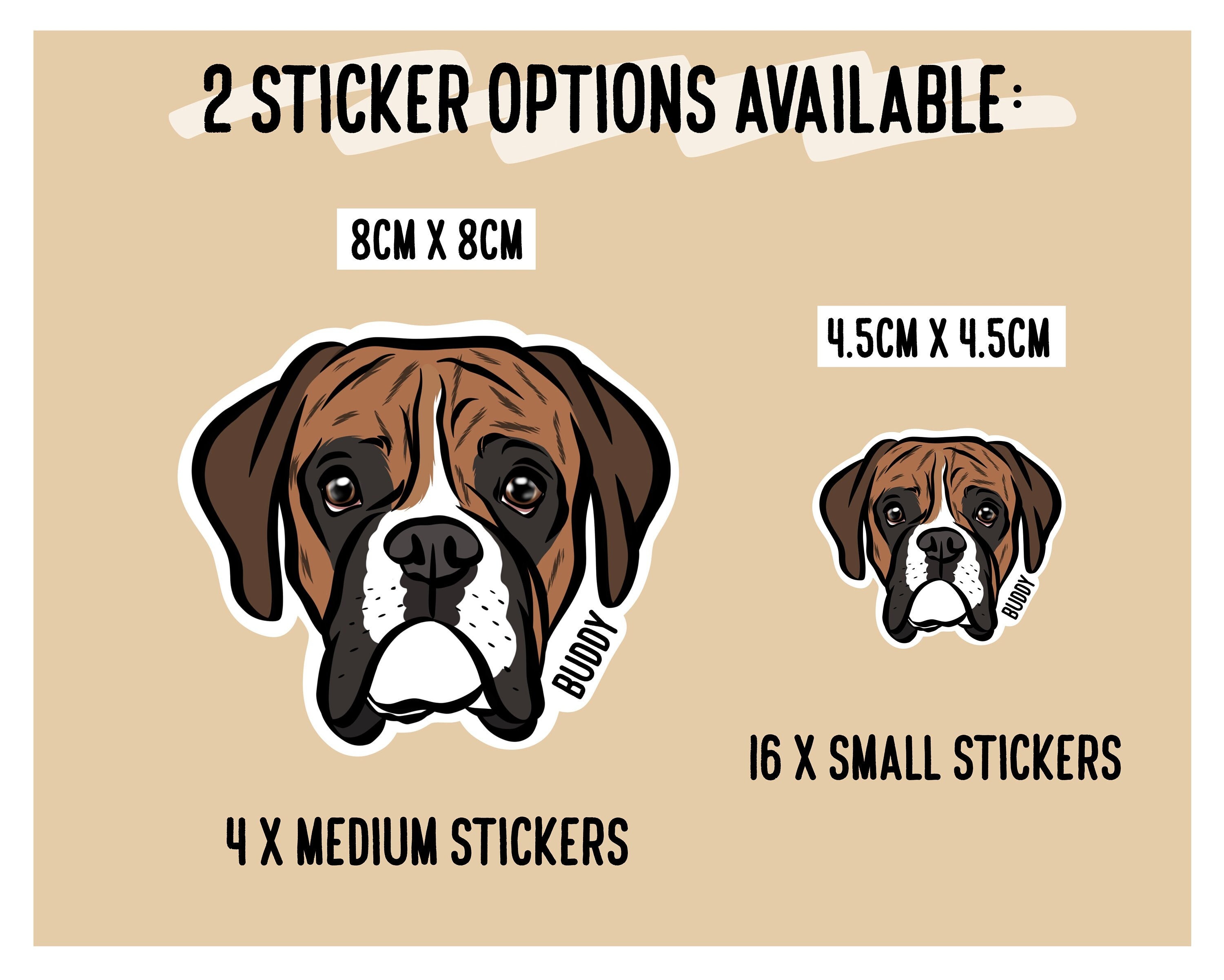 Boxer Dog Stickers/ Personalised Die Cut Dog Breed Name - Etsy