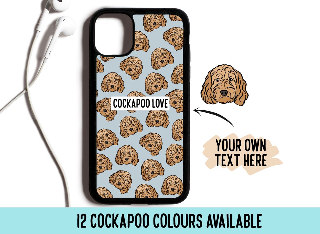 Cockapoo Face Phone Case/ Personalised Cockapoo Portrait Phone Case ...