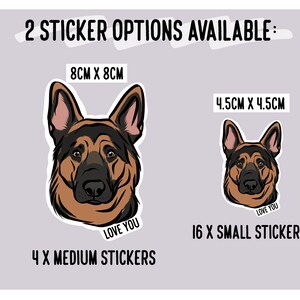 German Shepherd Stickers/ Custom GSD Breed Dog Sticker Pack ...