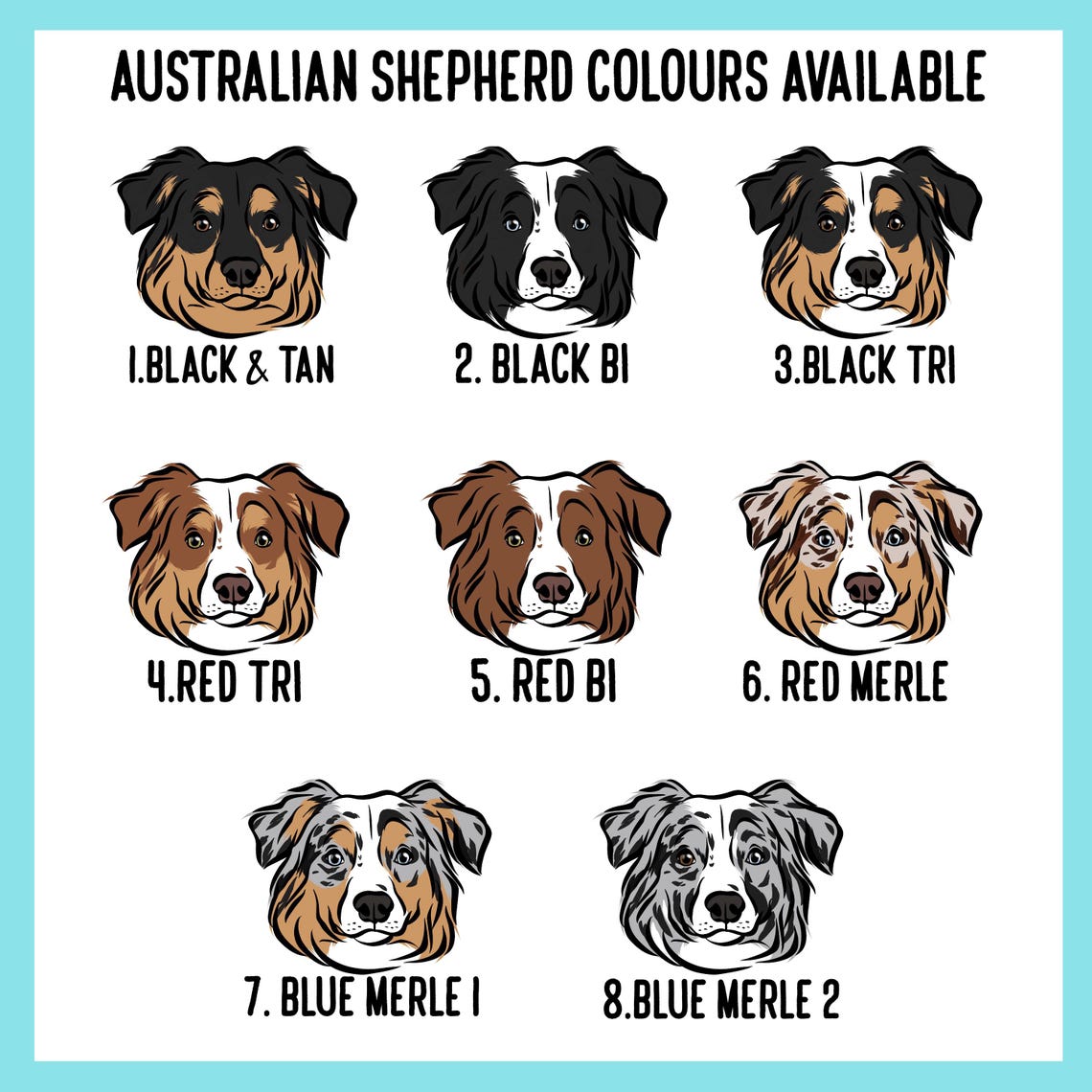 Personalized Australian Shepherd Sticker: Custom Dog Breed Die Cut ...