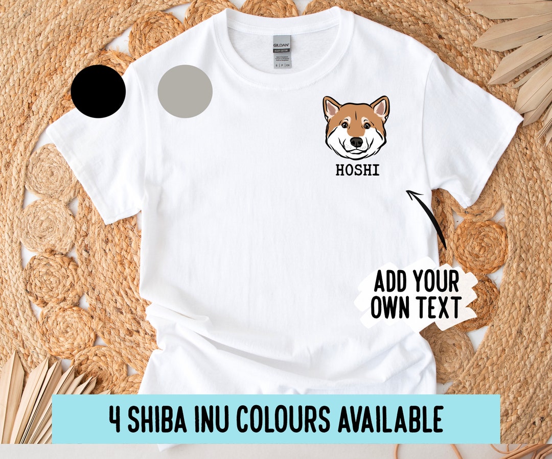 Shiba Inu T-shirt/ Hand-drawn Dog Portrait Tee/ Unique Pet Lover ...