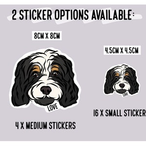 Cavapoo Face Stickers/ Personalised Dog Portrait Die Cut Sticker Pack ...