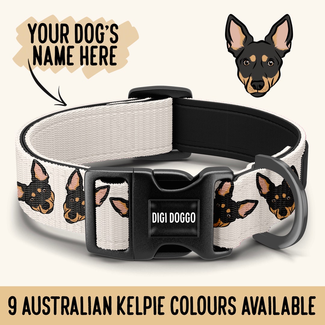 Personalized Australian Kelpie Dog Collar: Sublimation Pet Collar - Etsy