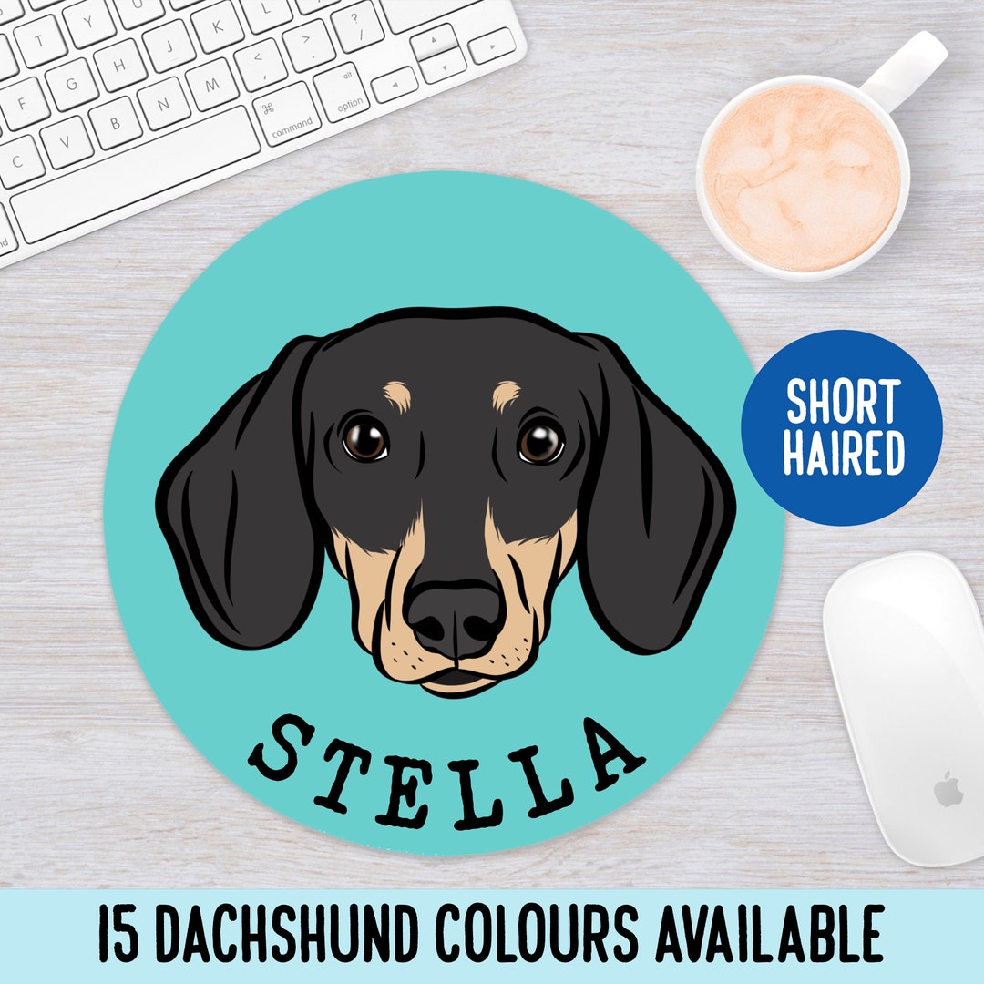 Personalised Dachshund Computer Mouse Mat/ Custom Dachshund Mouse Pad ...