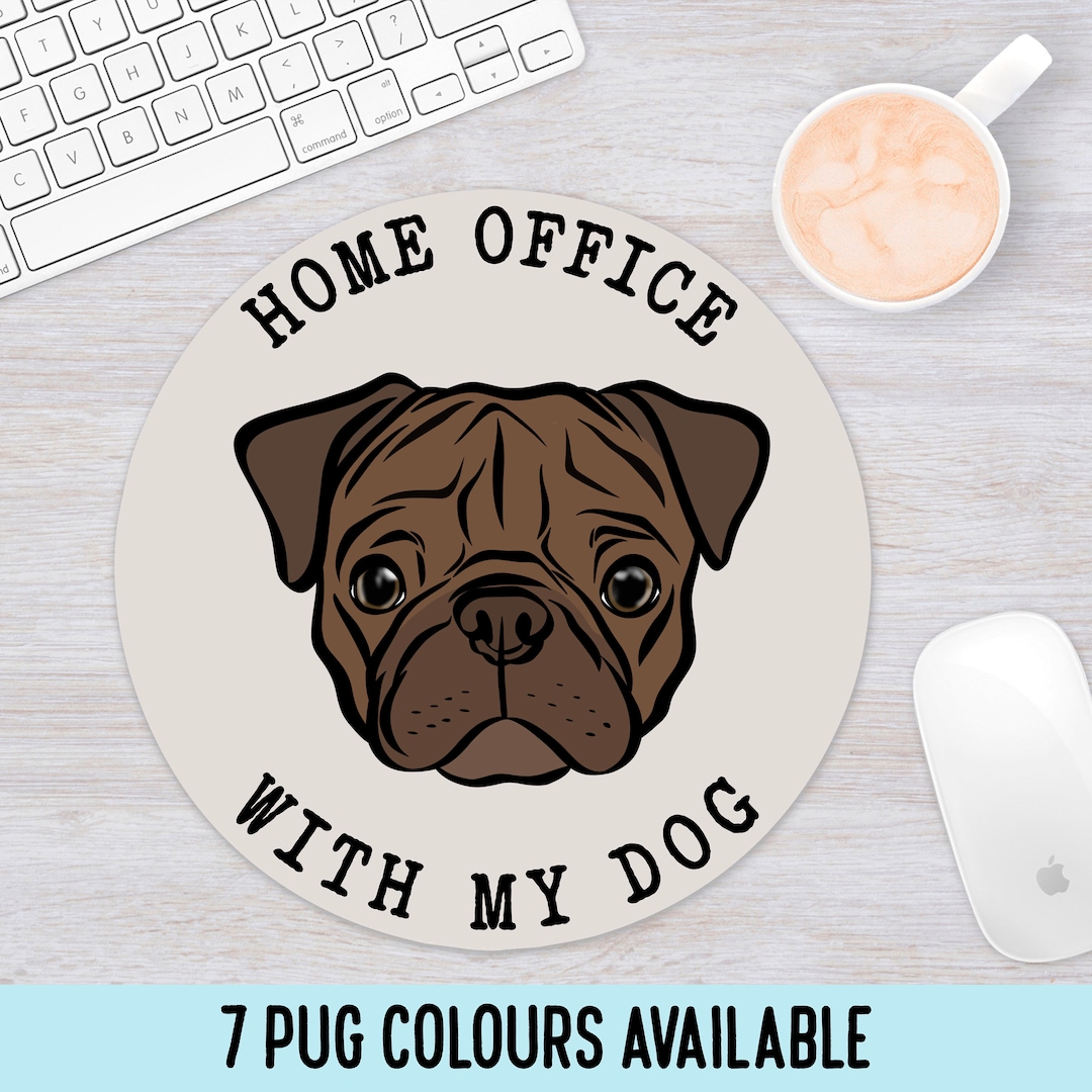Personalised Pug Mouse Mat/ Bespoke Pug Mouse Mat/ Custom Your Own Pug ...