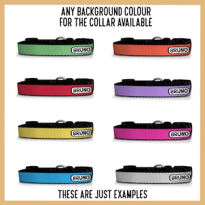 English Bulldog Collar/ Customisable Dog Print Collar/ Personalised Pet ...