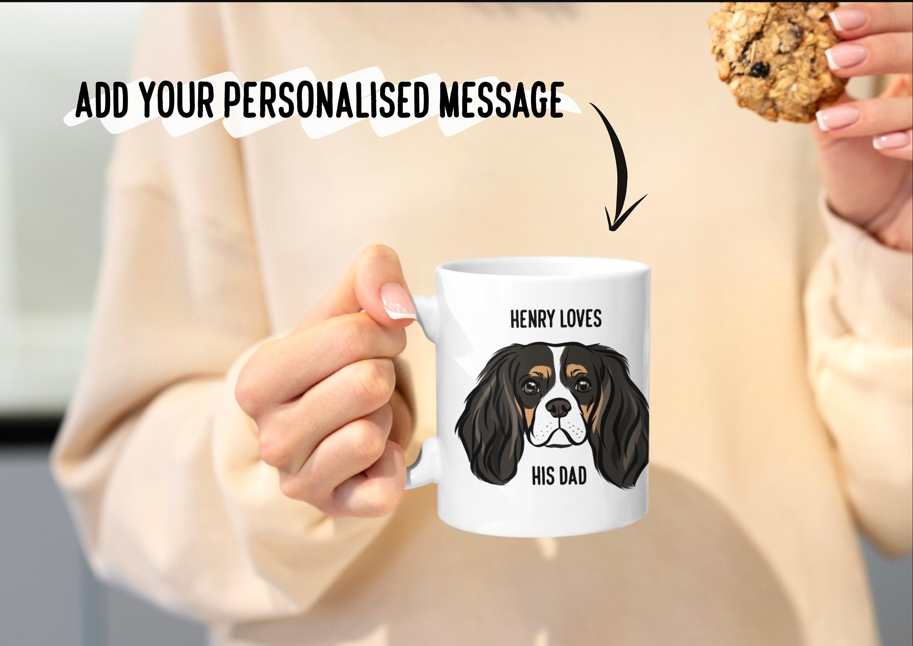 Cavalier King Charles Spaniel Mug/ Custom Cavalier Name Mug/ - Etsy
