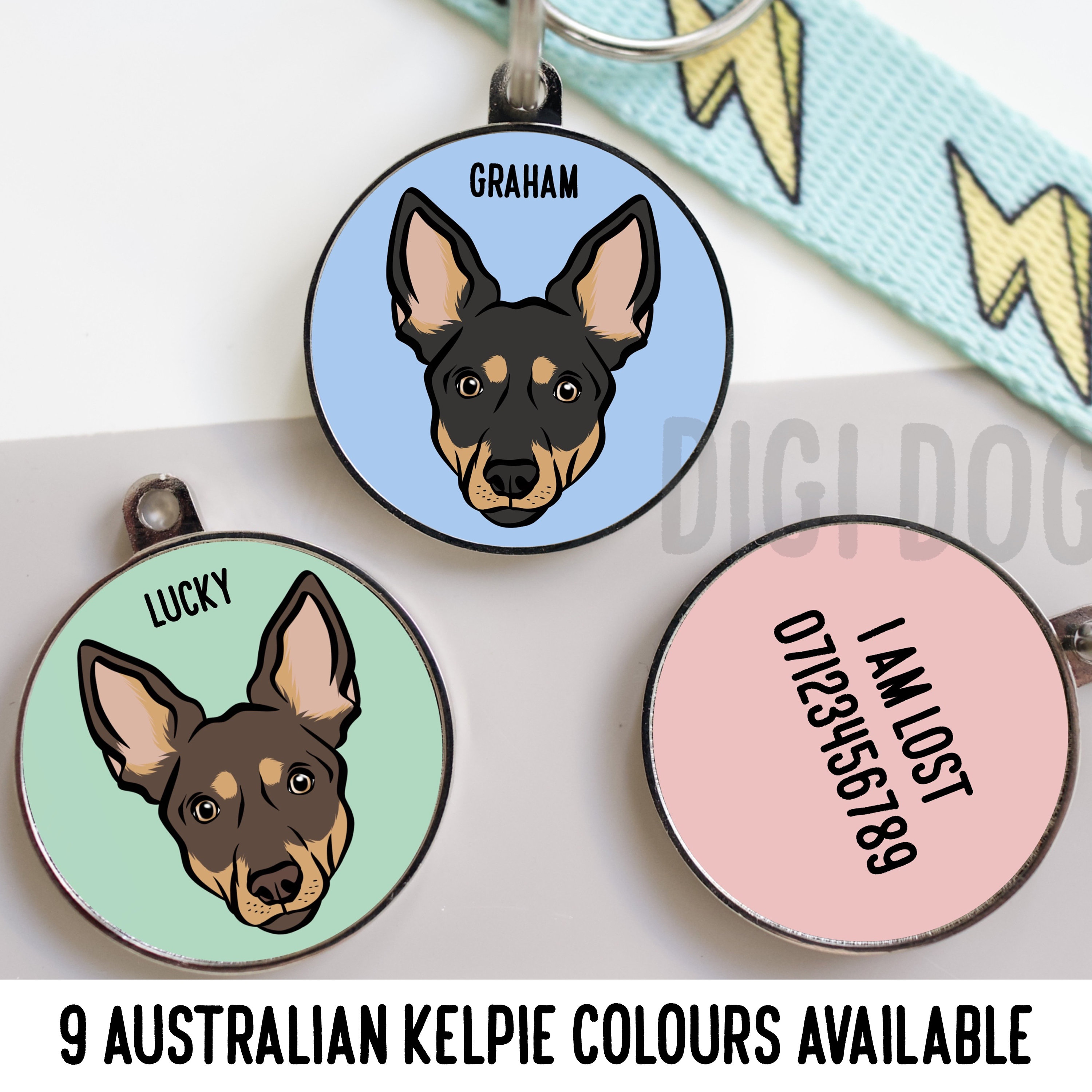 Personalized Australian Kelpie ID Tag: Custom Dog Collar Tag - Etsy