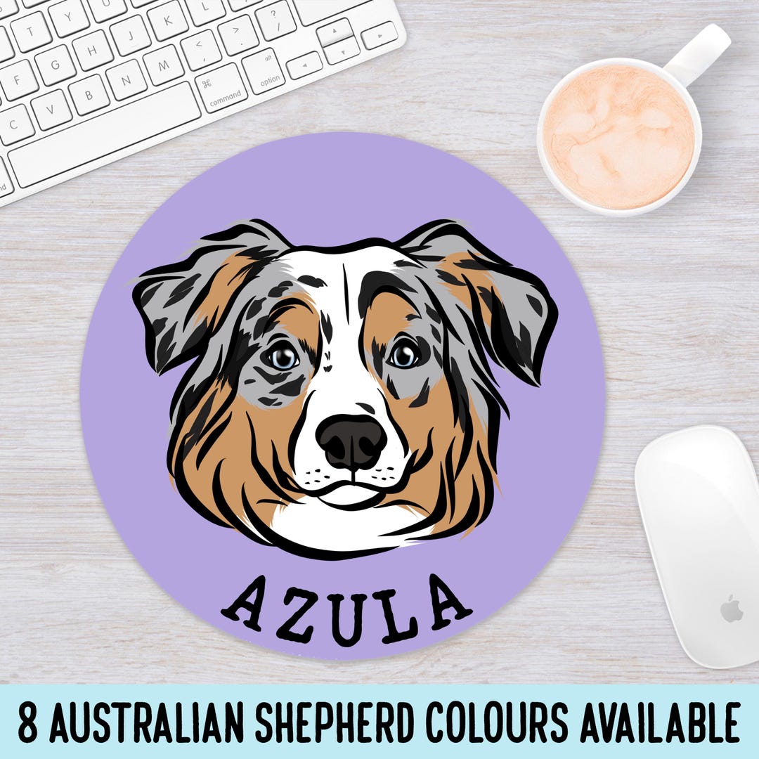 Australian Shepherd Mouse Mat/ Customised Pet Mouse Pad/bespoke Aussie ...