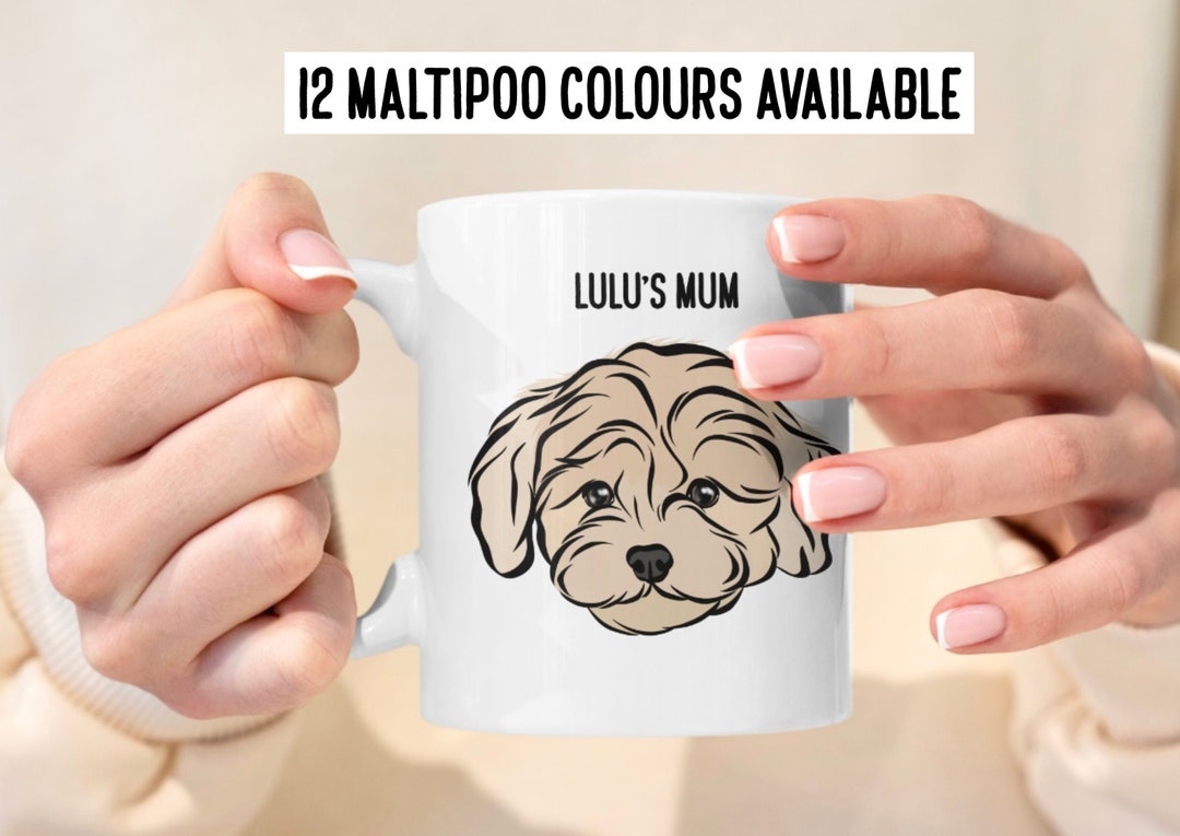 Personalised Maltipoo Dog Mug/ Cute Maltipoo Face Custom Mug/ for Dog ...