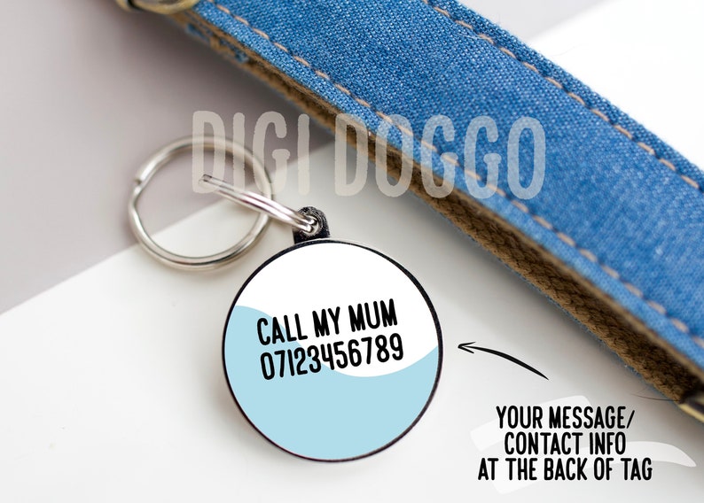 Personalized Labrador Dog ID Tag: Custom Portrait, Waterproof Pet Tag ...