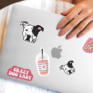 Staffordshire Bull Terrier Stickers/ Personalised Staffy Name Sticker ...