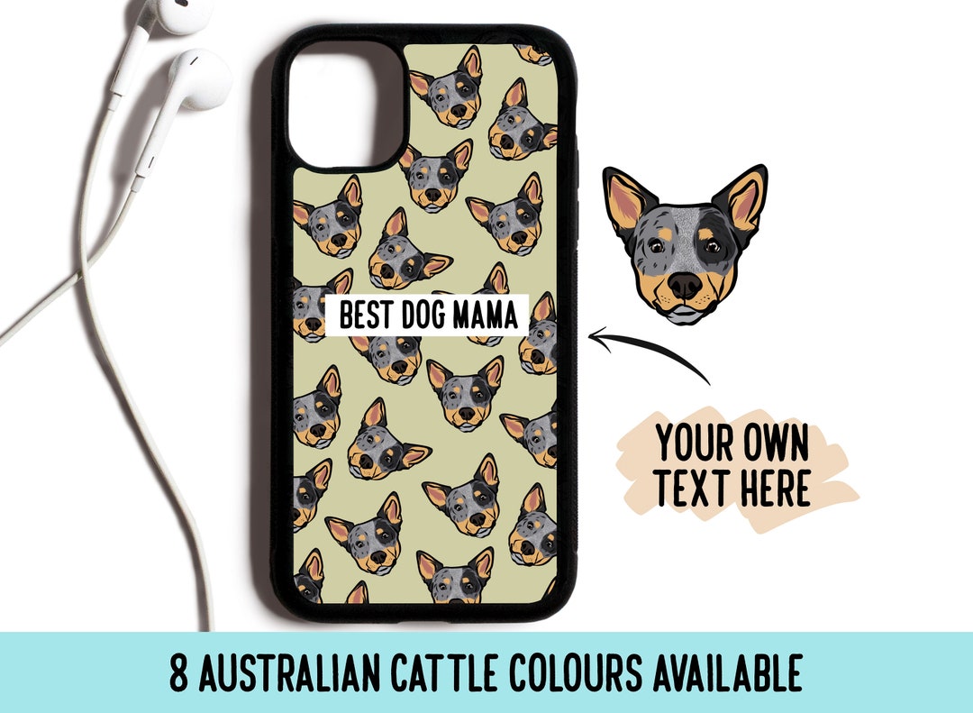 Australian Cattle Face Phone Case/ Personalised Dog Phone Cover ...