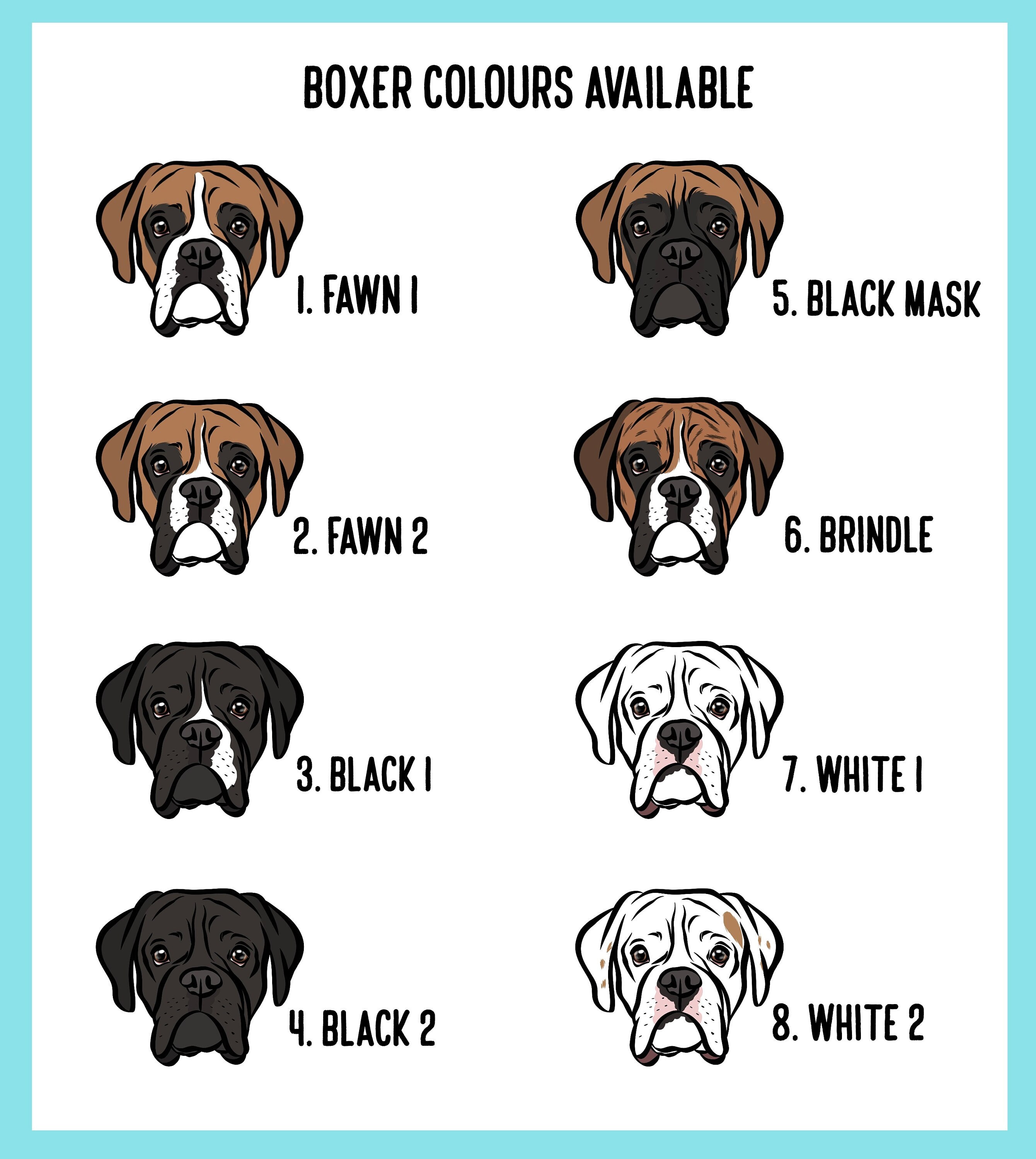Boxer Dog Stickers/ Personalised Die Cut Dog Breed Name - Etsy
