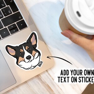 Welsh Corgi Stickers/ Cute Corgi Face Sticker Pack/ Die Cut Dog ...