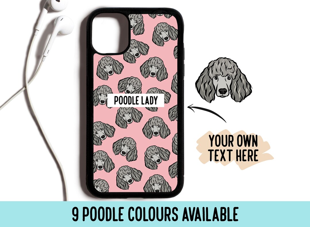 Custom Poodle Portrait Phone Case: Dog Lover Gift - Etsy