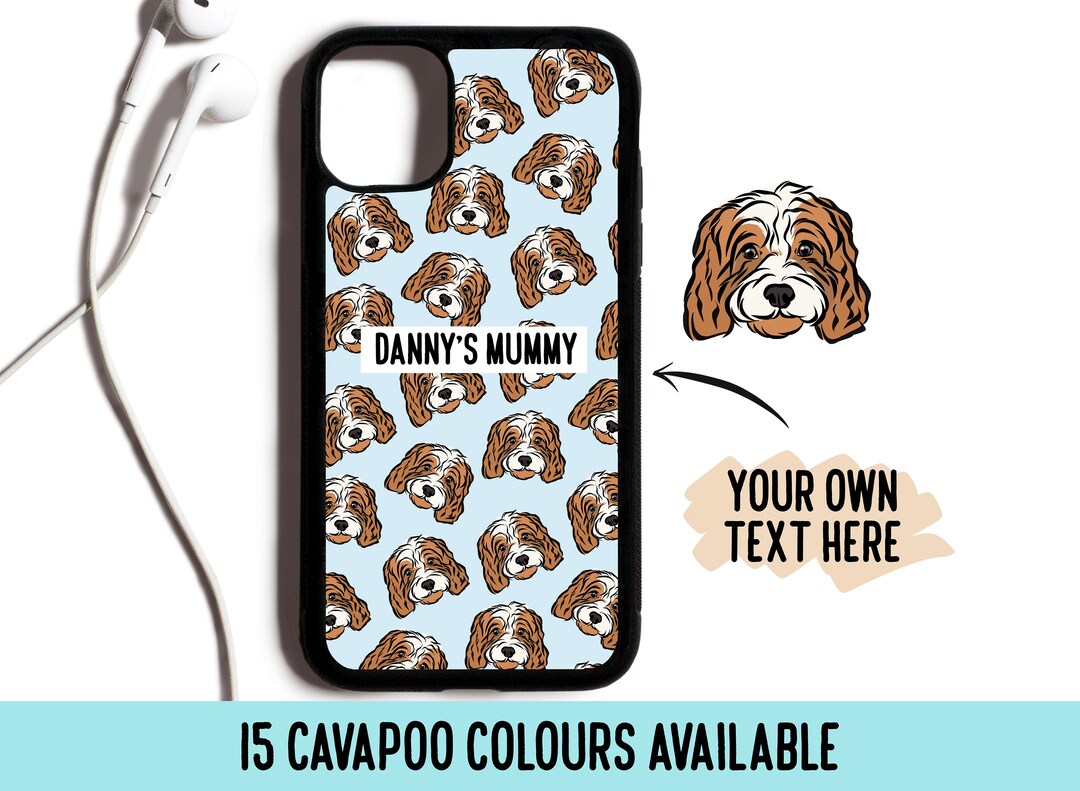 Custom Cavapoo Dog Pattern Phone Case: Personalized iPhone Cover - Etsy