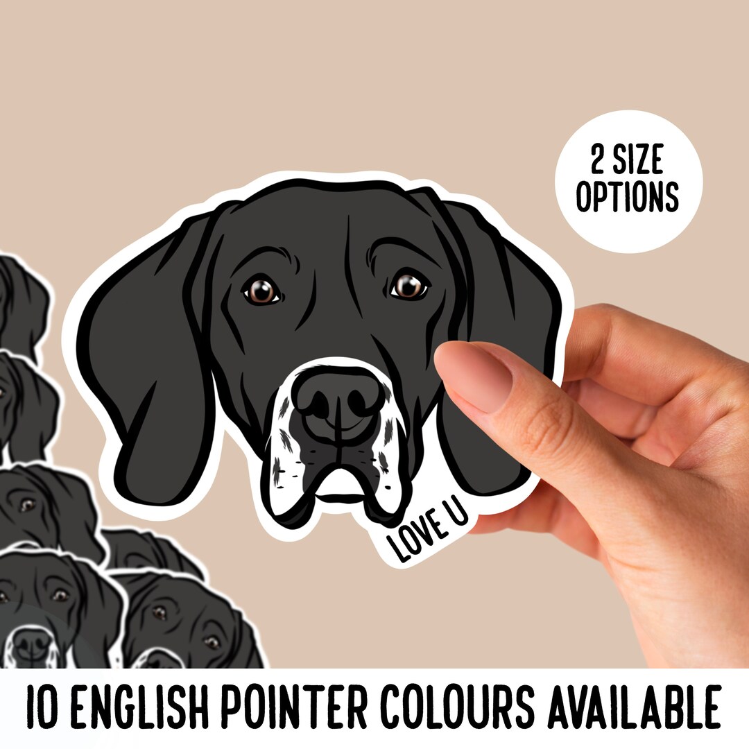 English Pointer Stickers/ Custom Dog Drawing Die Cut Stickers ...
