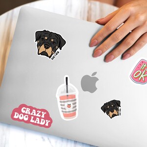Personalised Rottweiler Stickers/ Custom Rottweiler Face Die Cut ...