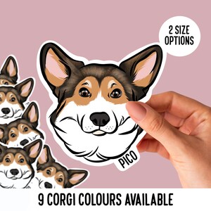 Welsh Corgi Stickers/ Cute Corgi Face Sticker Pack/ Die Cut Dog ...